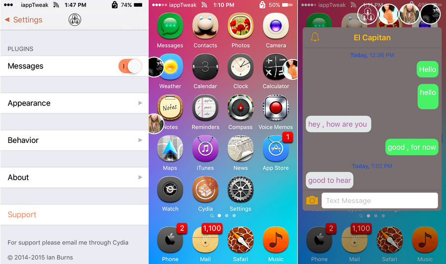 MessageHeads-iOS-9-Cydia-Tweak-iapptweak - iappTweak
